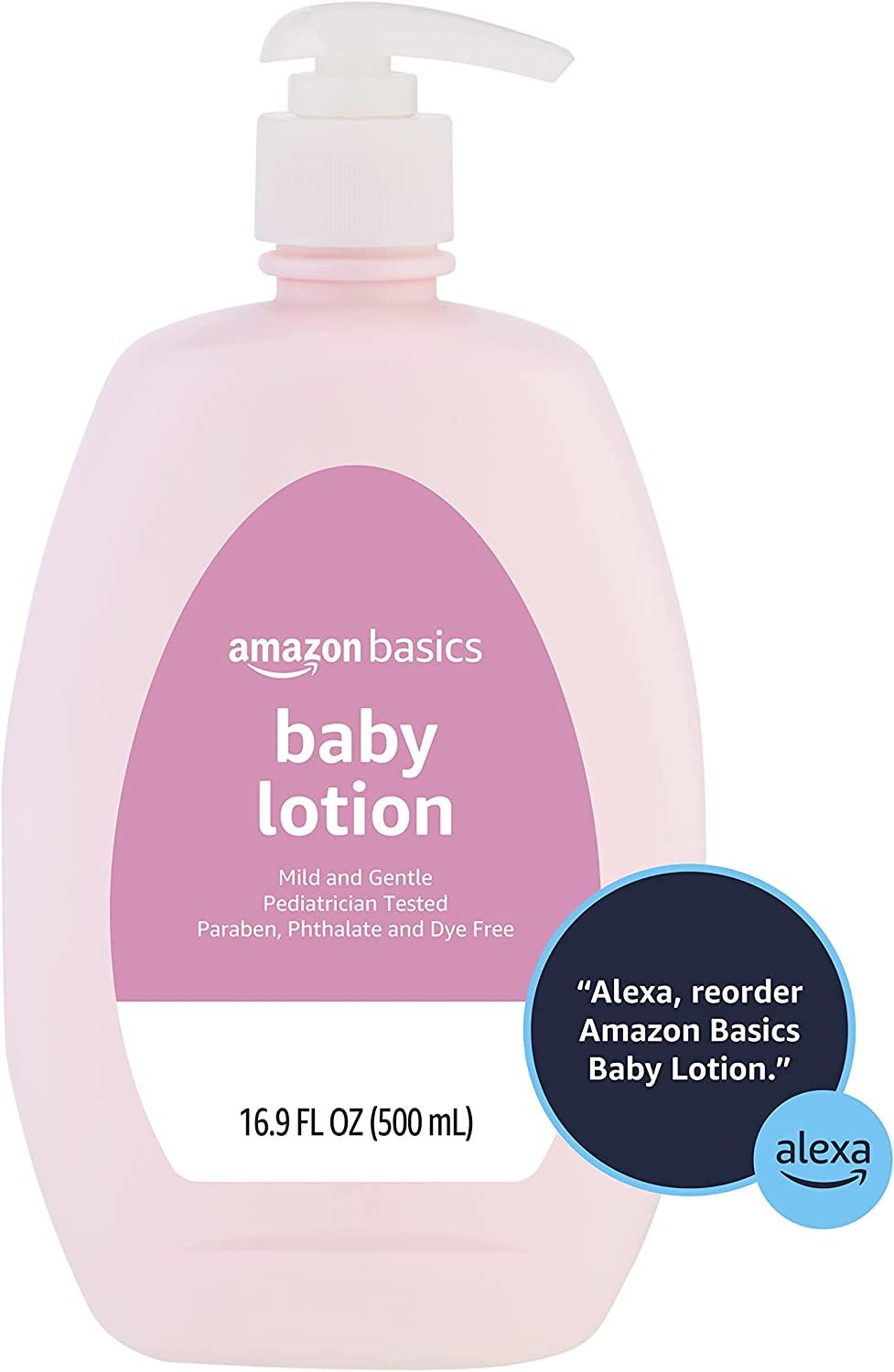 Amazon Basics Baby Lotion 16.9oz - Mild & Gentle 1-Pack (Formerly ...