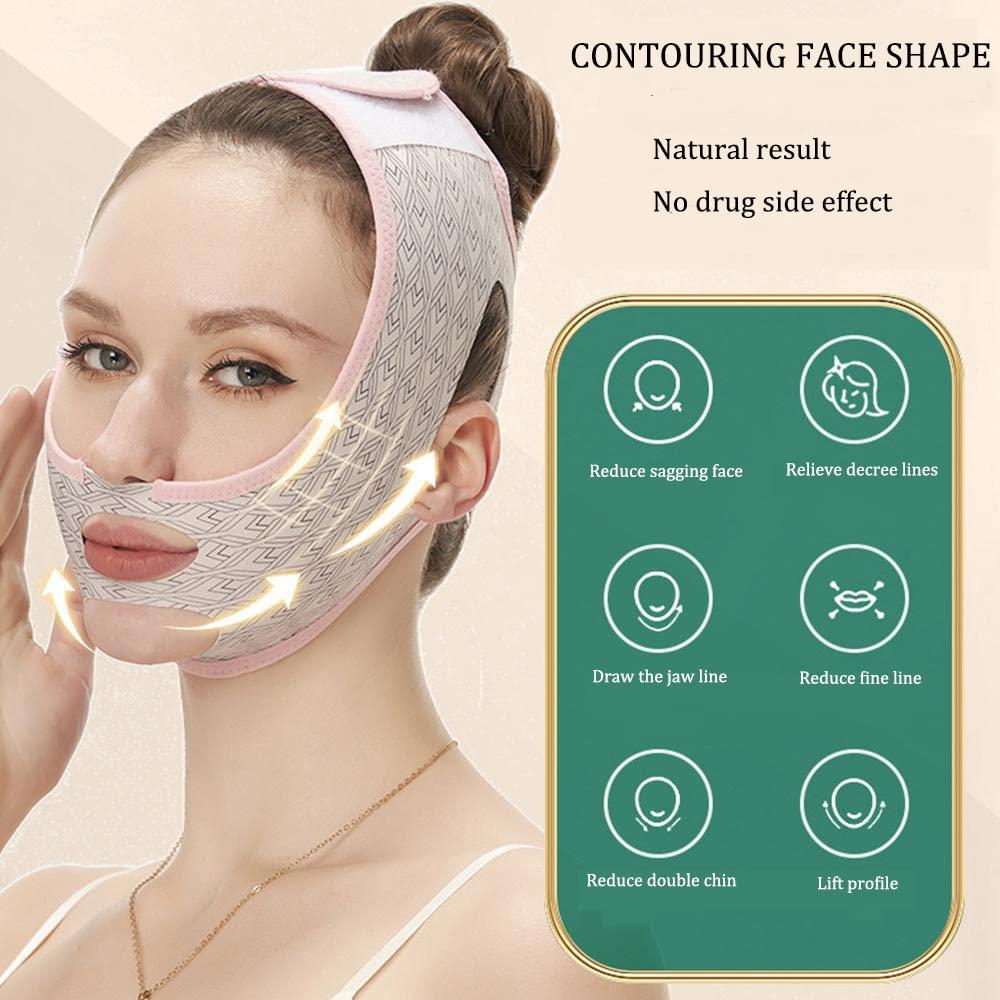 Beauty Face Sculpting Sleep Mask - Double Chin Up Lifting Belt for ...