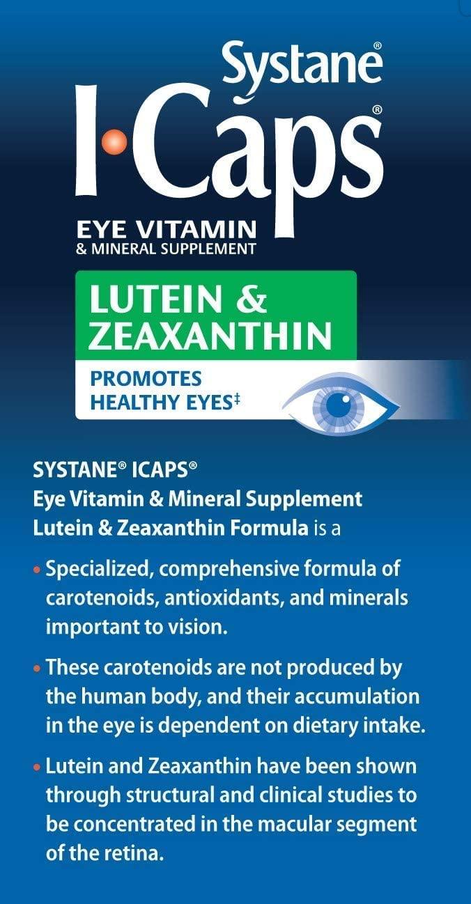 Icaps Lutein and Zeaxanthin Formula - 120 Tablets | Vision Support ...