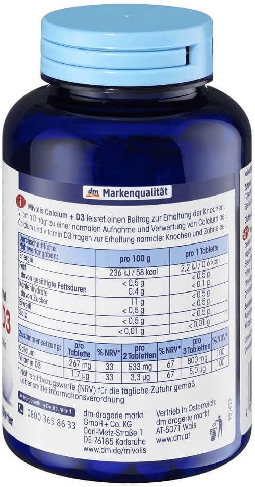 Mivolis Calcium + D3 Tablets 300 pcs - Dietary Supplement from Germany ...