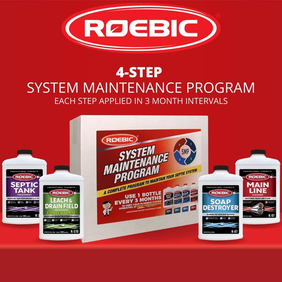 Roebic SMP-1000-PAK-1 Septic System Maintenance Kit - 4 Quarts (1 Pack ...