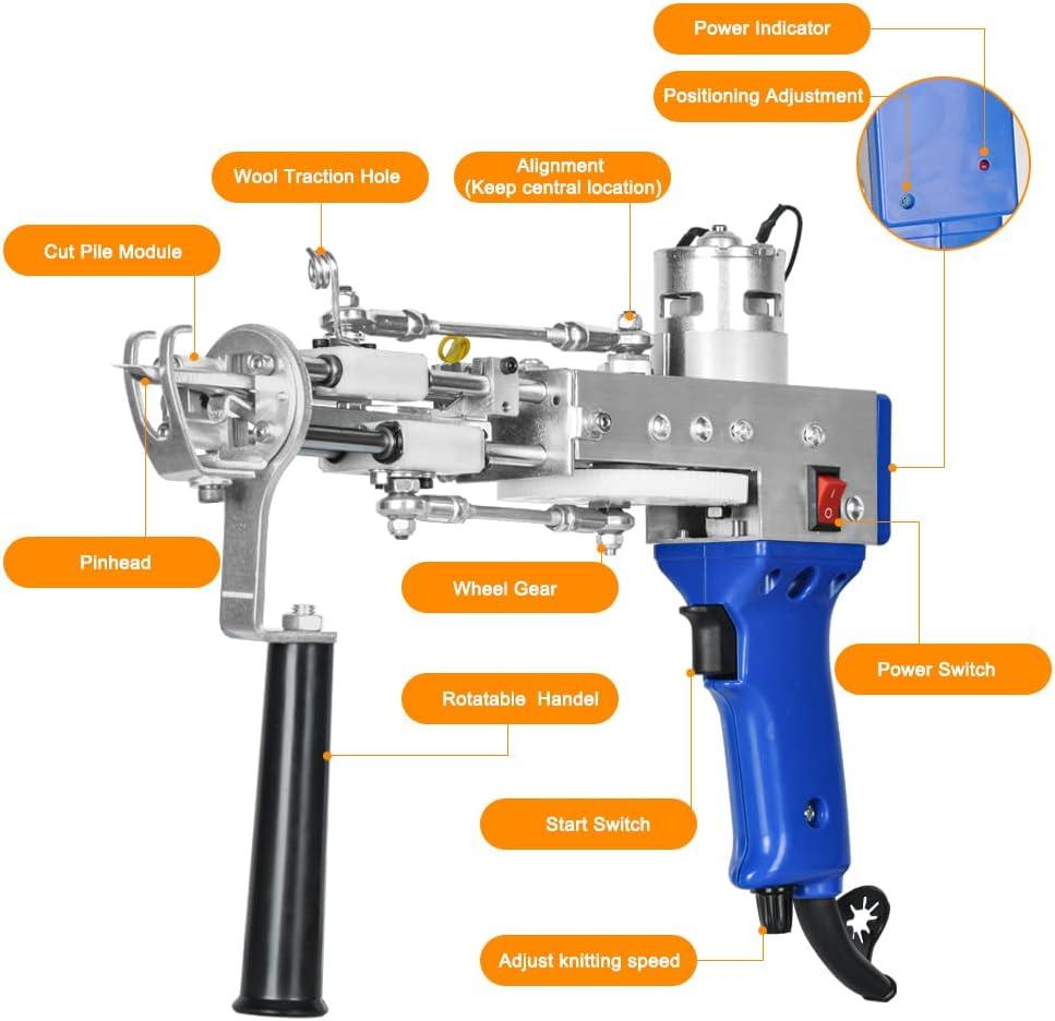 2-in-1 Rug Tufting Gun | High Speed Handheld Carpet Weaving Machine ...