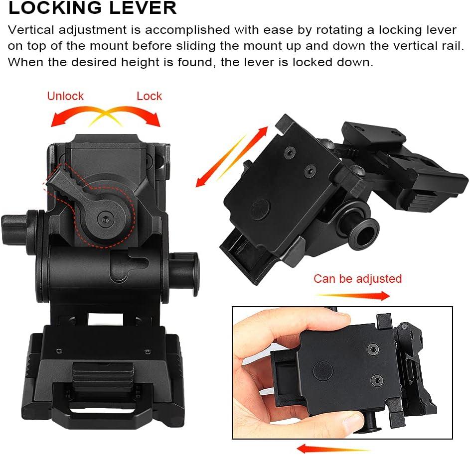 E.T Dragon Night Vision Goggles NVG Mount | PVS 14 J Arm Metal Helmet ...
