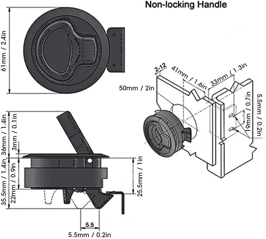 Stainless Steel 316 Marine Pull Latch - No Key Flush Boat Latch & Slam ...