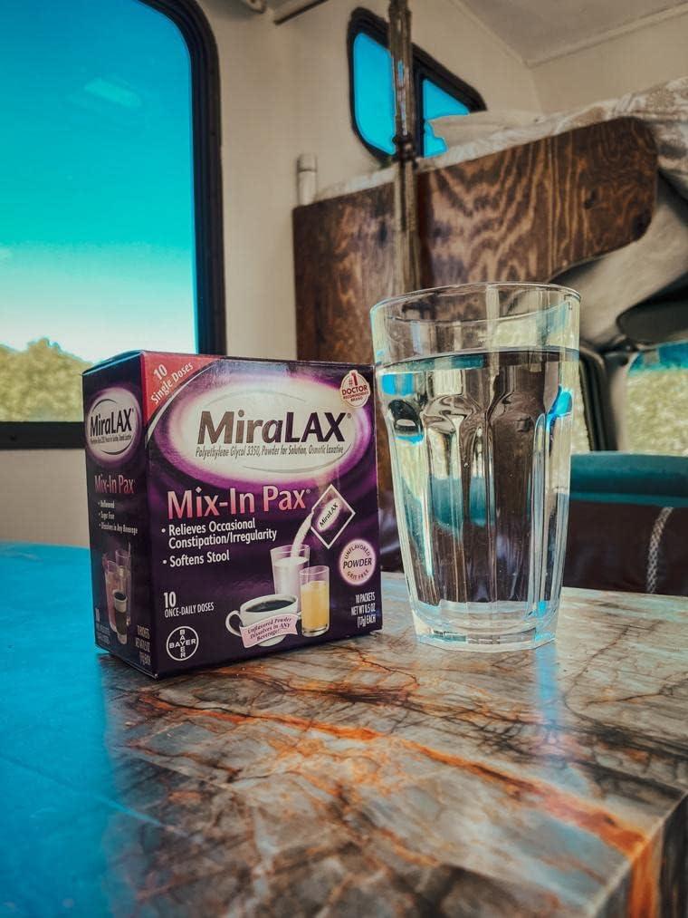 MiraLAX Laxative Powder 10 Count Mix-In Packs for Gentle Constipation ...