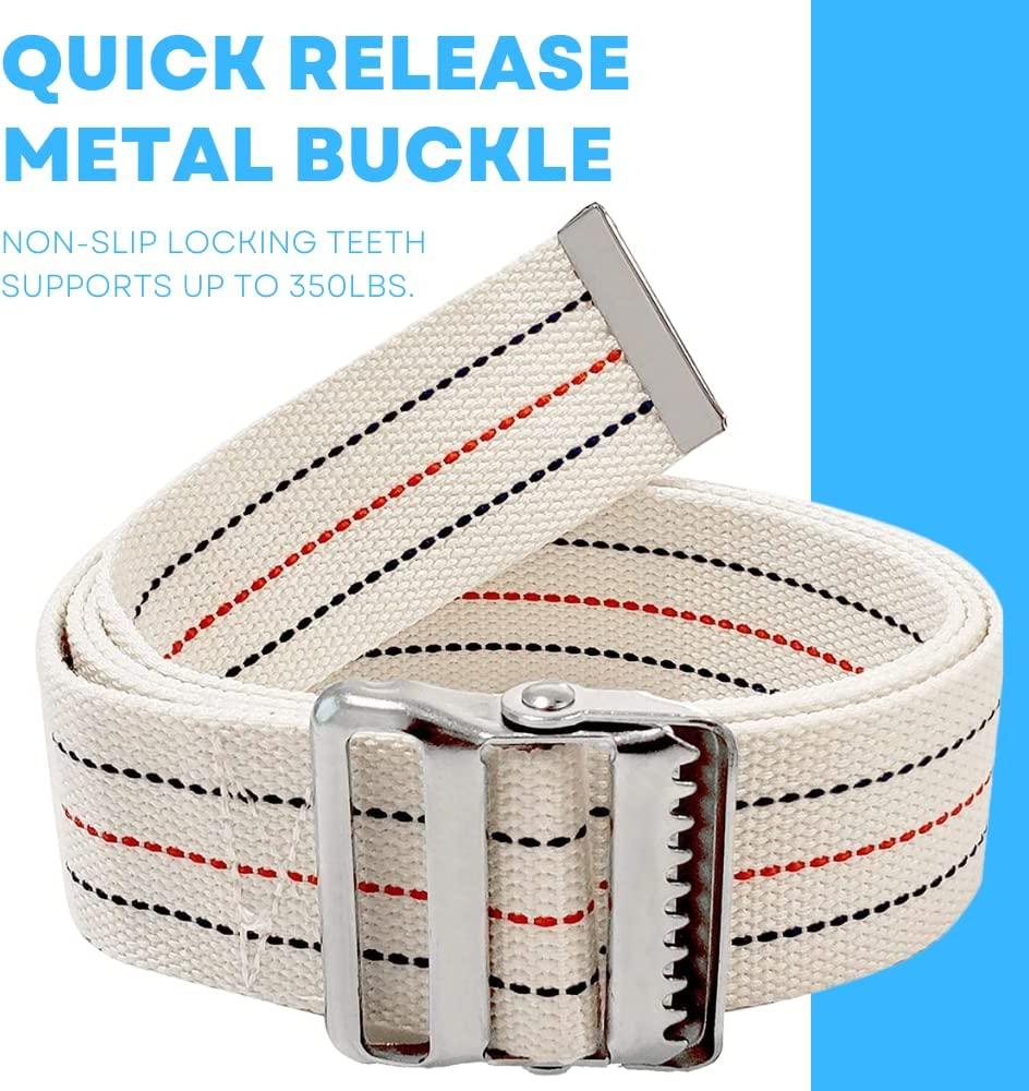 LiftAid 60 Inch Transfer and Gait Belt with Metal Buckle - Assist Aid ...
