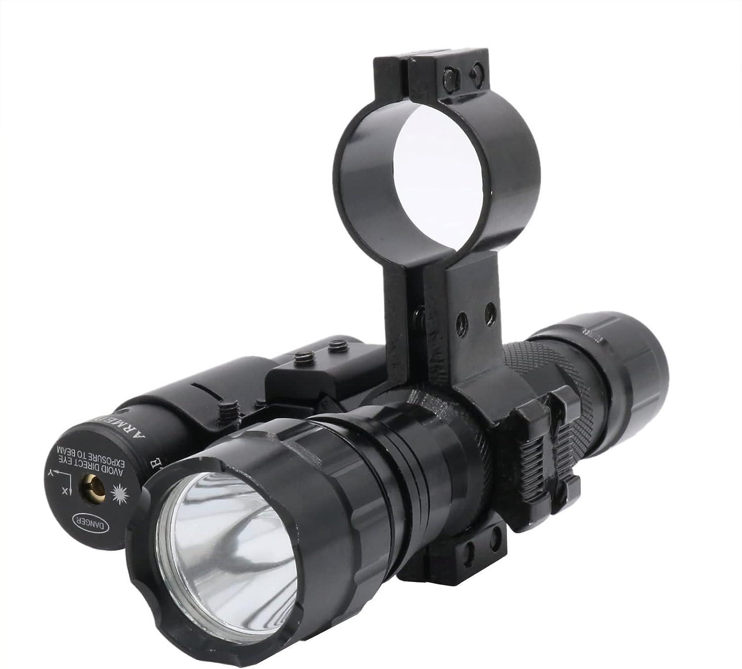 Higoo Tactical Flashlight Green Dot Sight Scope Combo | Rifle Shotgun ...