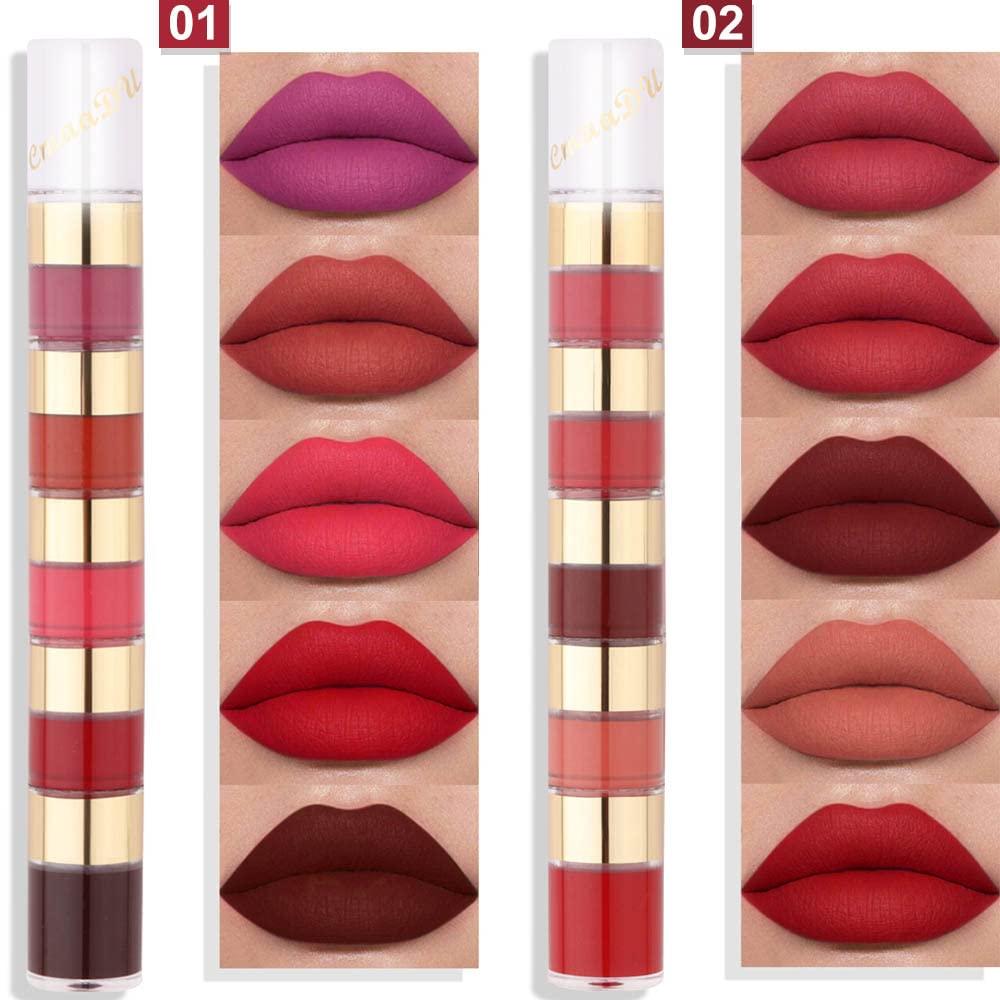 24-Hour Matte Liquid Lipstick Set - 20 Colors, Long-Lasting ...