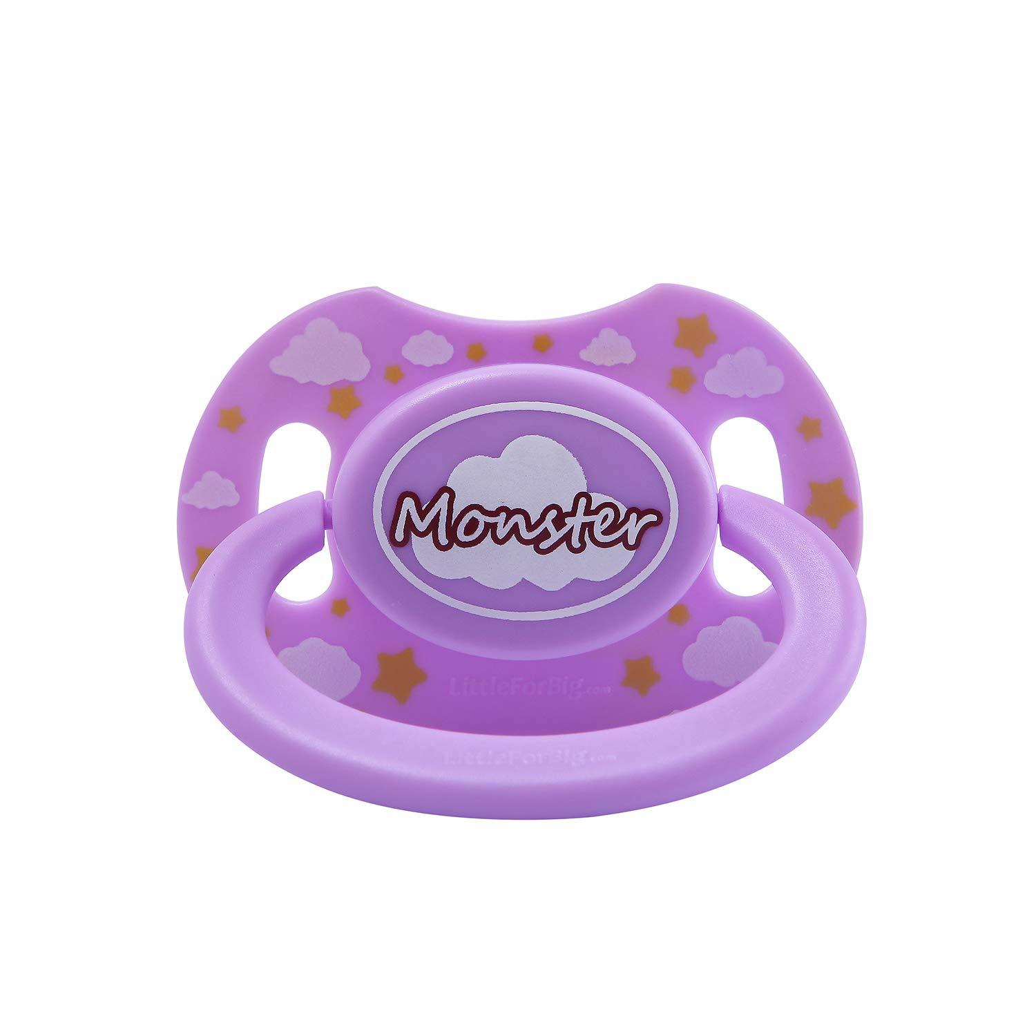 Buy LittleForBig Large Shield Pacifier Set - Adult Size Pink & Purple ...
