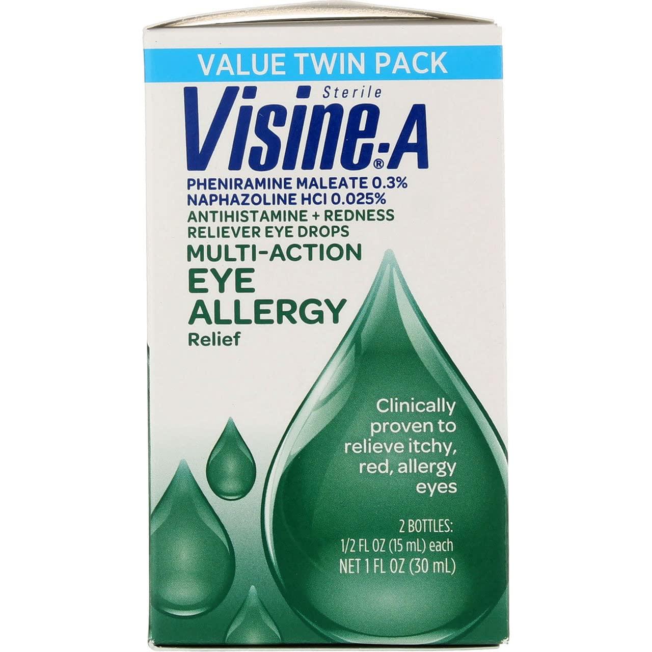 Visine-A Multi-Action Eye Allergy Relief Drops 0.5oz Twin Pack | Buy ...