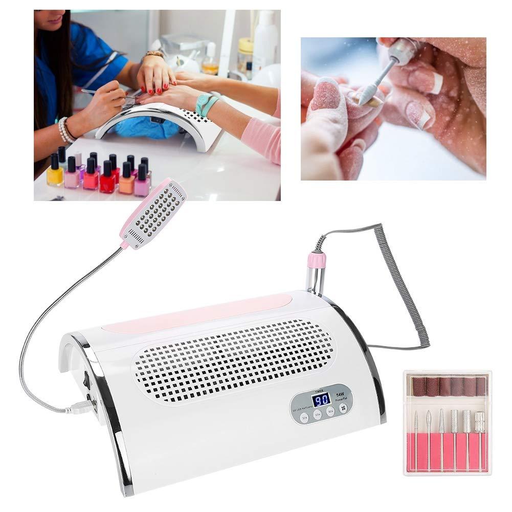 Salmue 3 in 1 Nail Dryer Vacuum Cleaner & Manicure Tool Set - UV Lamp ...