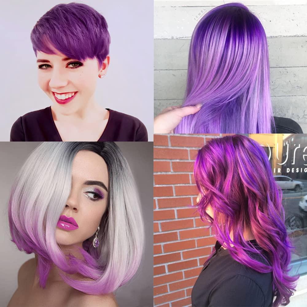 Temporary Violet Hair Color Wax - Natural Styling Pomade for Men ...