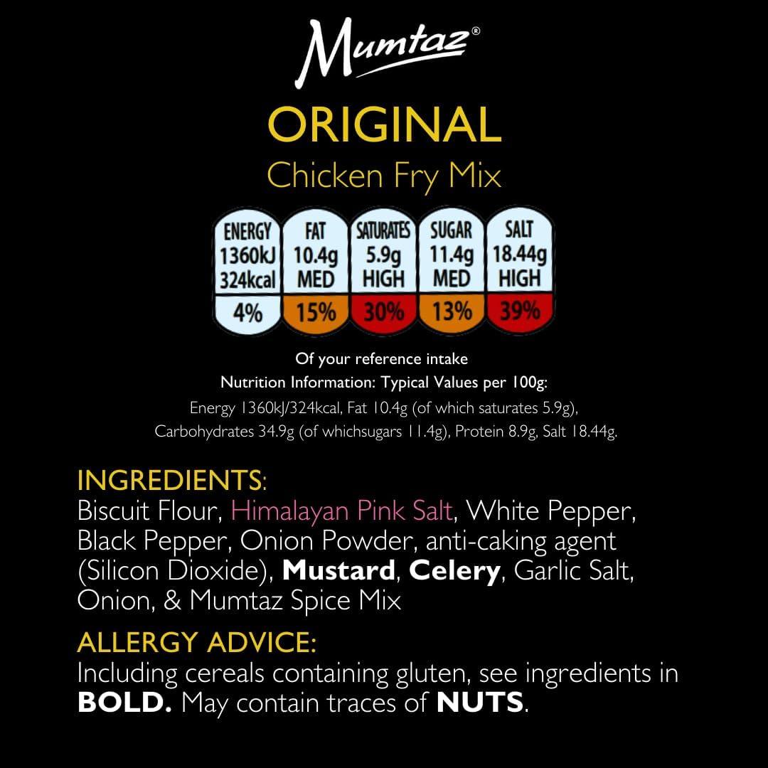 Mumtaz ORIGINAL Chicken Fry Coating Mix 375g - Reusable Resealable ...
