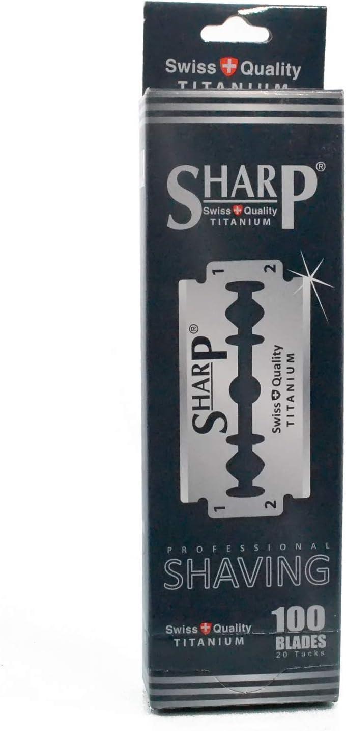 Sharp Titanium Double Edge Razor Blades Pack of 100 | Buy Now with ...