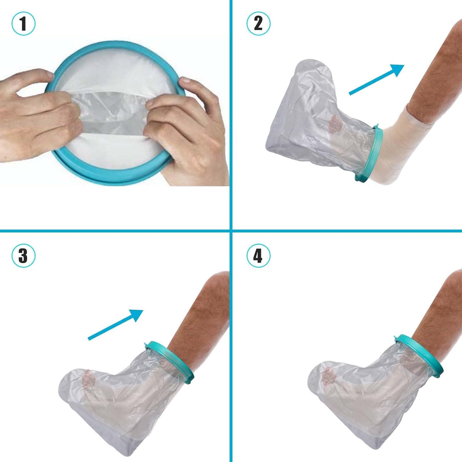 Vaileal Waterproof Leg Cover for Shower - Adult Shower Leg Protector ...