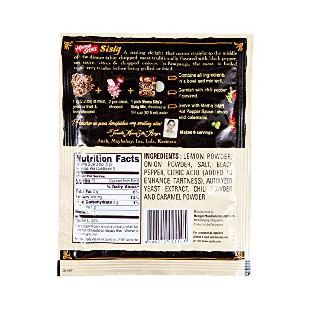 Mama Sita's Capampangan Sisig Mix 1.4oz Citrus-Pepper Spice 6 Pack ...
