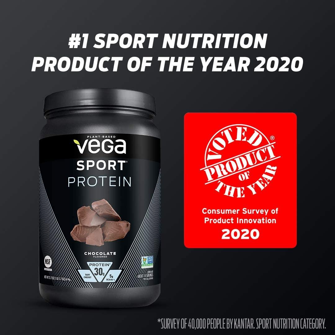 Vega Sport Protein Powder (Peanut Butter) - Plant-Based Vegan Protein ...