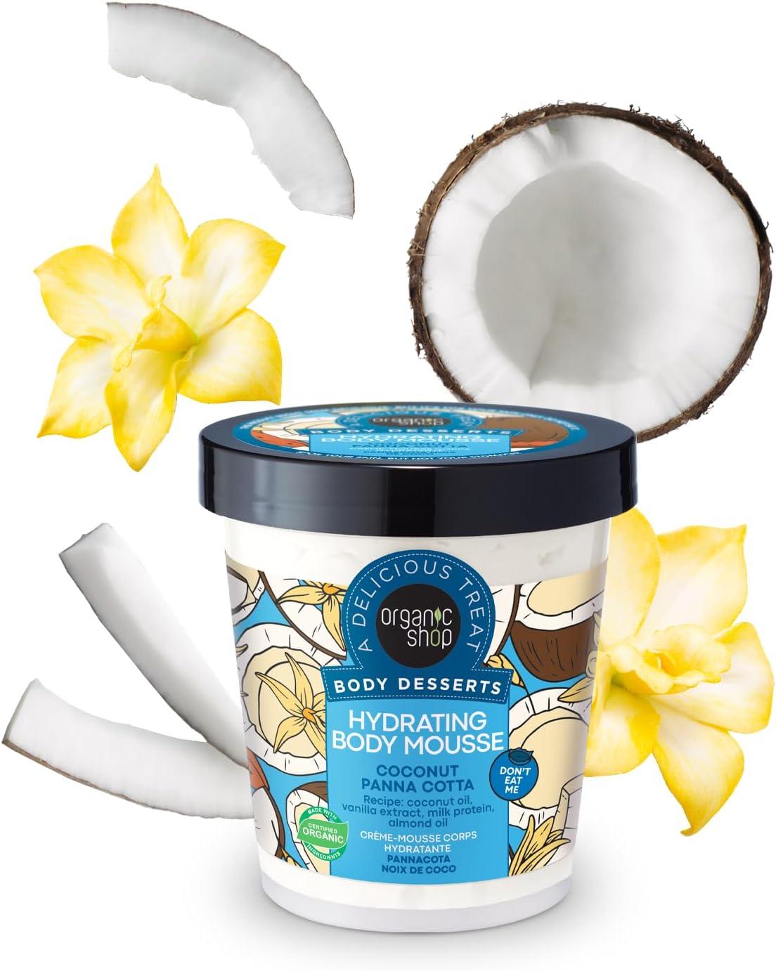 Organic Shop Coconut Panna Cotta Hydrating Body Mousse 450ml | Body ...