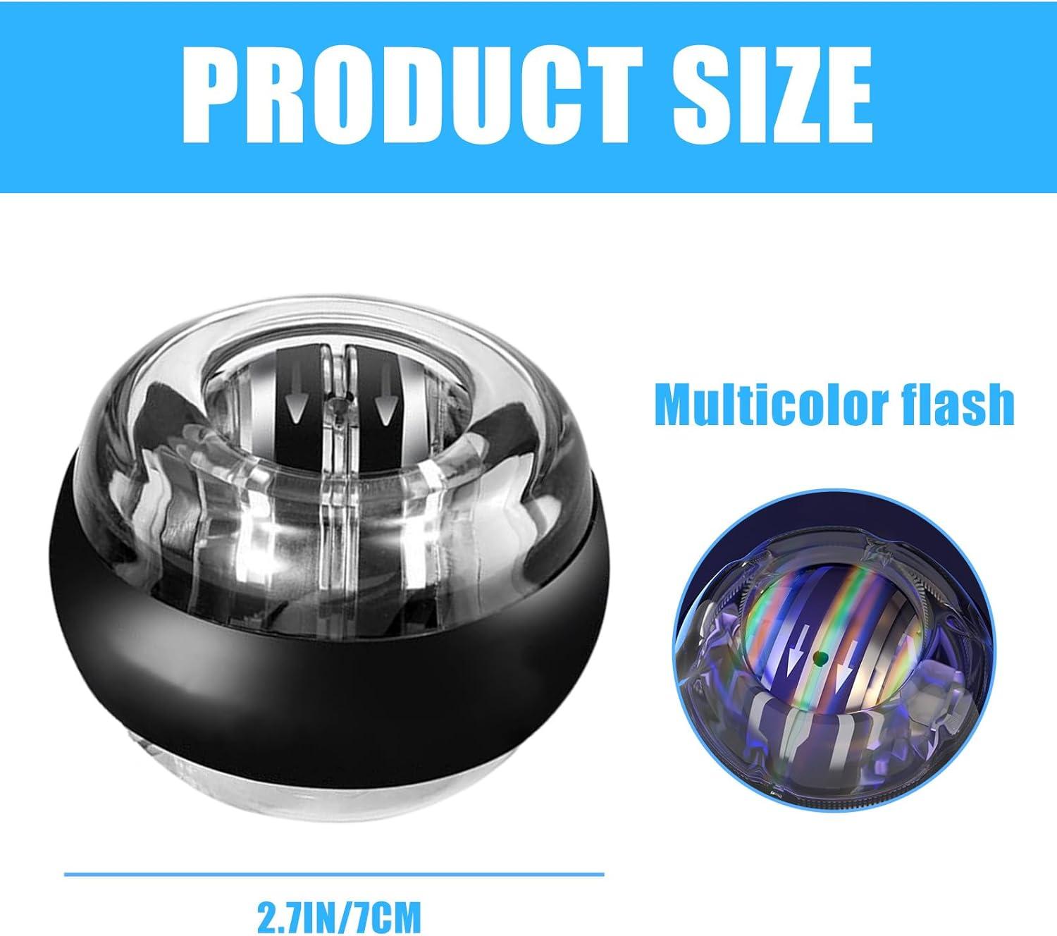 Gyroscopic Hand Trainer - Autostart Gyroball with LED Light | Grip ...