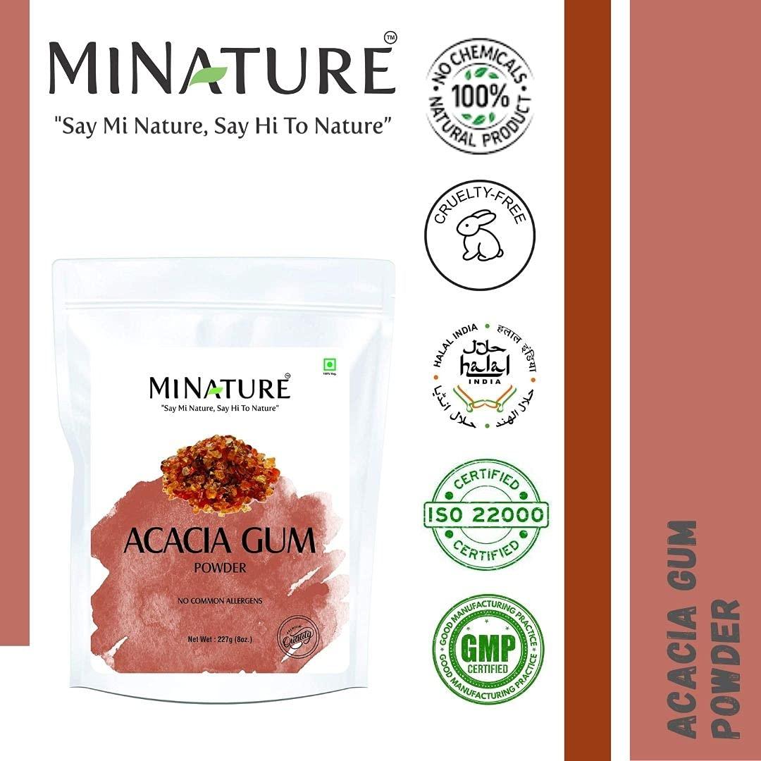 Mi Nature Acacia Gum Powder 227g | Acacia Senegal Fiber | Non-GMO Vegan ...