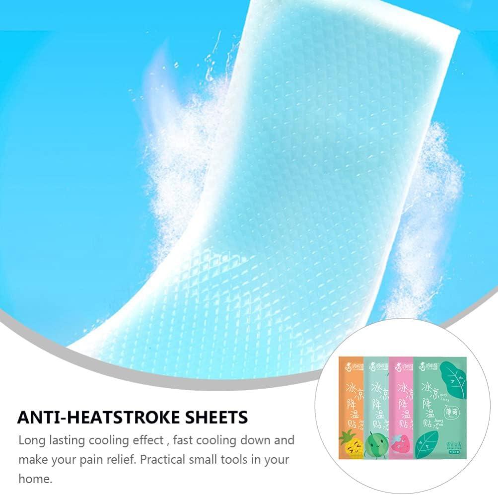 40 Pack Cooling Forehead Strips Headache Gel Pads - Fever Reducer and ...