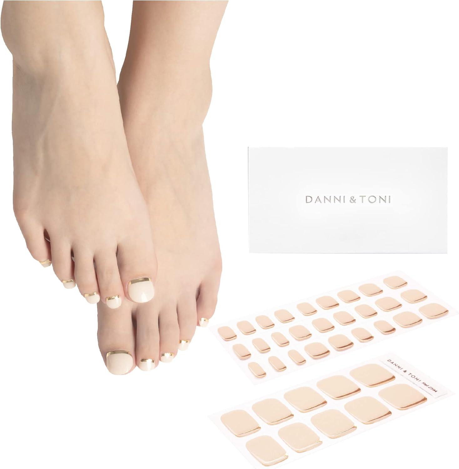 Shop Danni & Toni Half Hardened Gel Nail Films - Cream Cheese Nude Gold ...