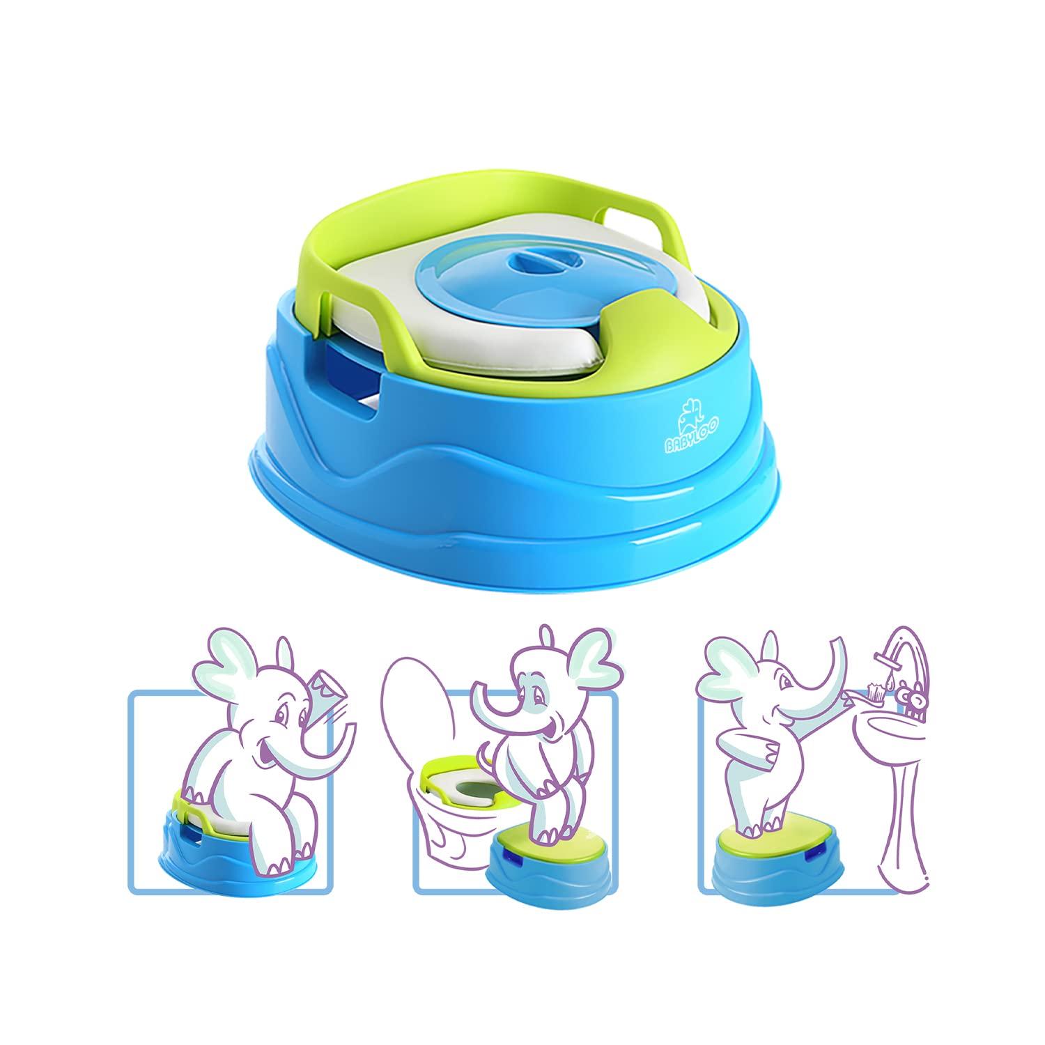 Babyloo Bambino Potty 3-in-1 Children's Toilet Training Seat - Blue, 6 ...