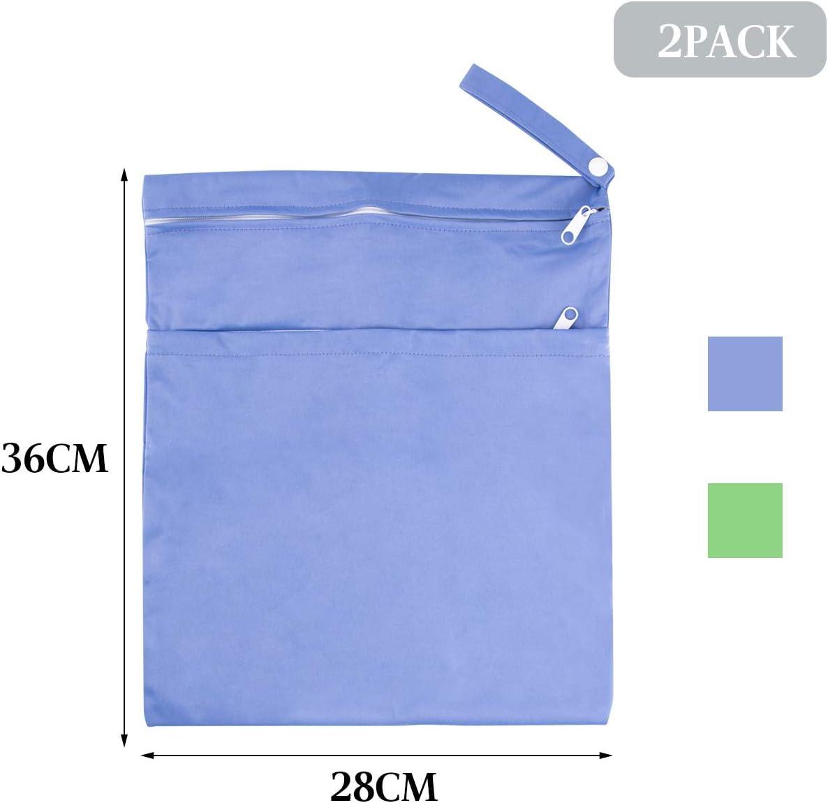 Wet Bag Waterproof Reusable with Two Zipper Pockets for Wet Clothes ...