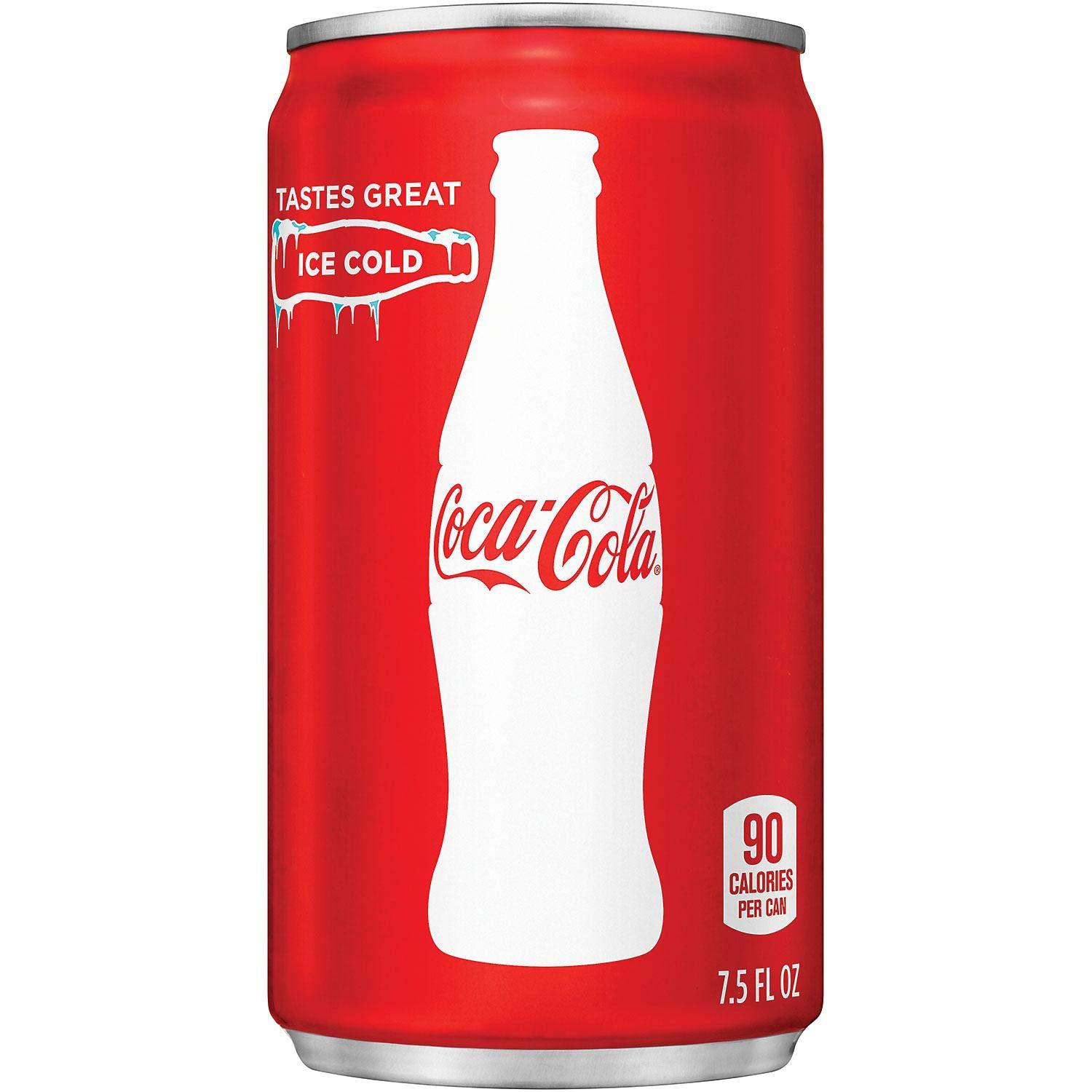 Coca Cola Original Classic Mini Cans Soft Drink - 30 Pack (7.5 oz ...