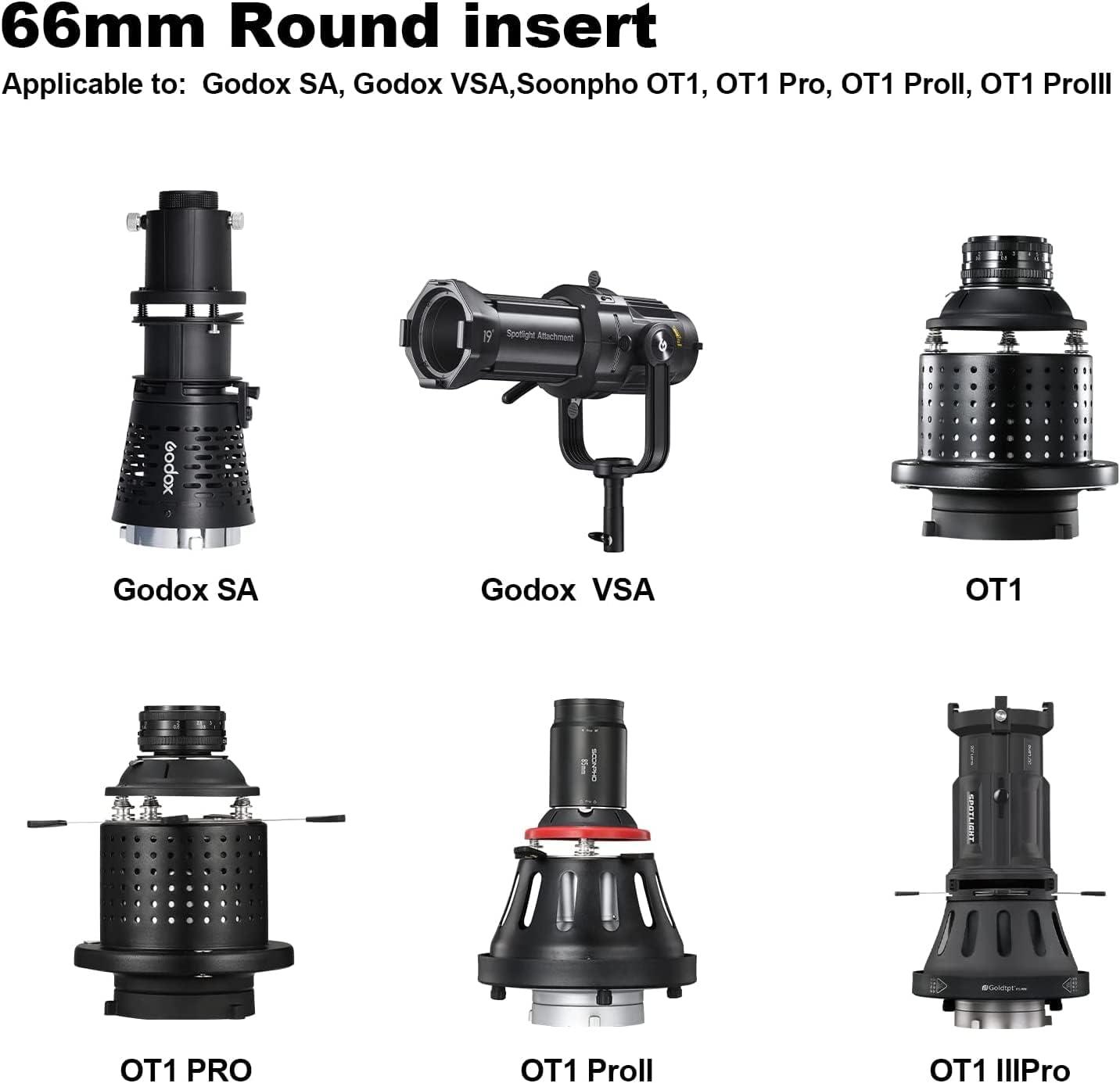 12pcs Round GOBO Kit 2.6 Metal Plates for Godox SA/VSA Spotlight ...