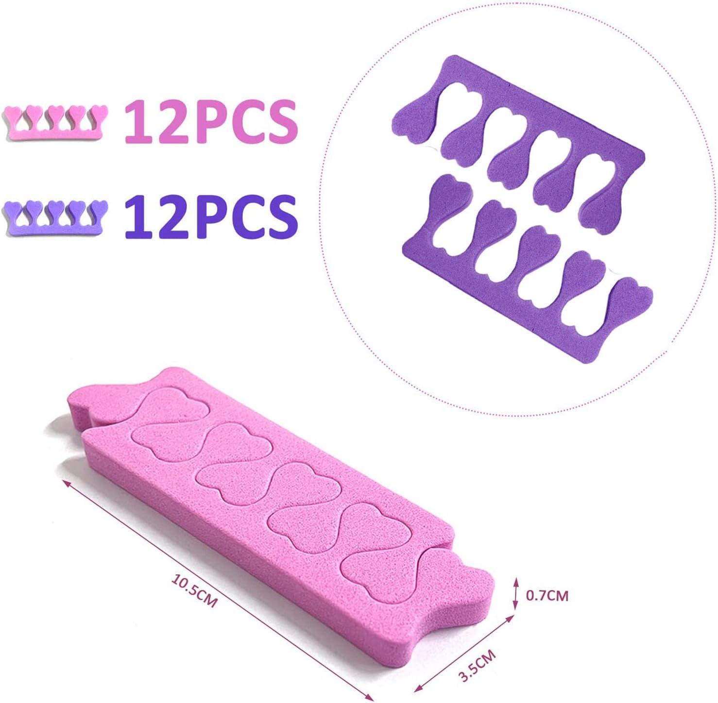 24 pieces of foam toe separator sponge finger separator toe separator ...