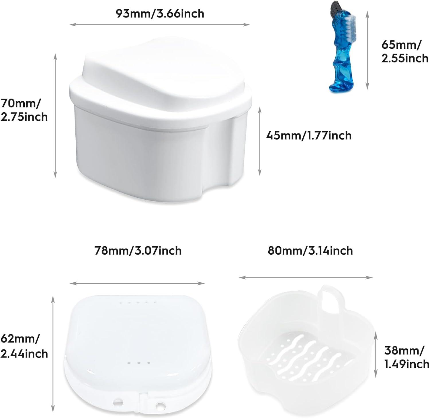 Dental Prosthetic Box Set - Orthodontic Retainer & Teeth Storage Case ...
