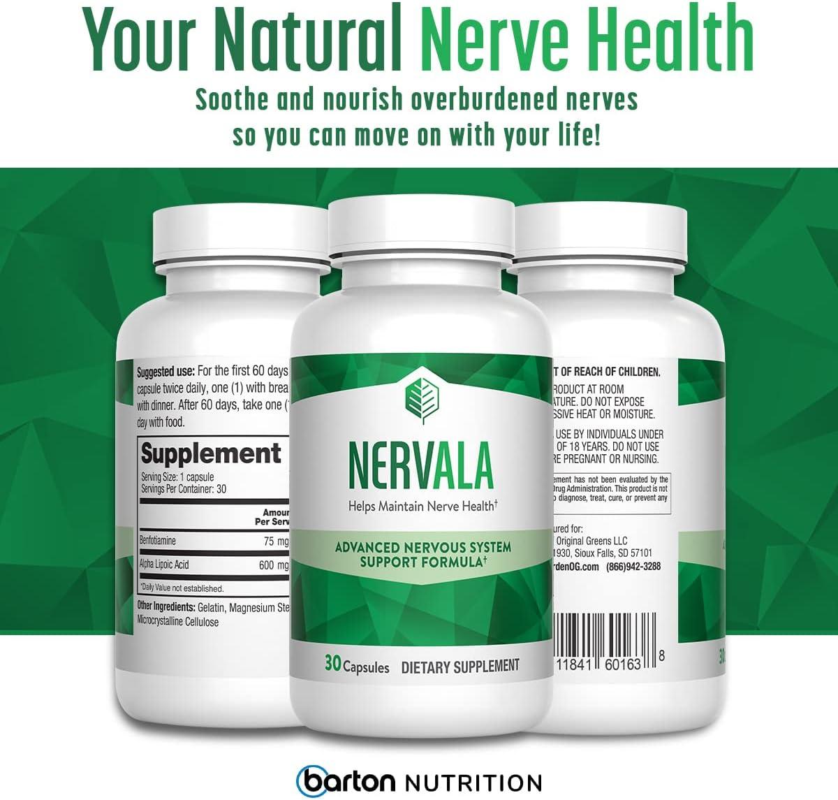 Barton Nutrition Nervala - Advanced Nerve Support Formula with Alpha ...