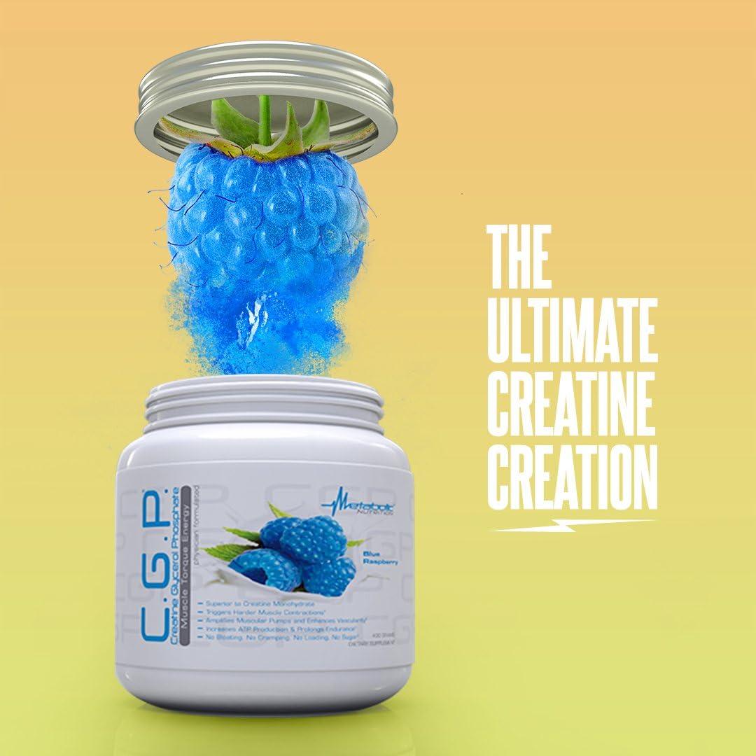 Metabolic Nutrition CGP Creatine Glycerol Phosphate 100% Micronized Powder - Blue Raspberry 400g ...