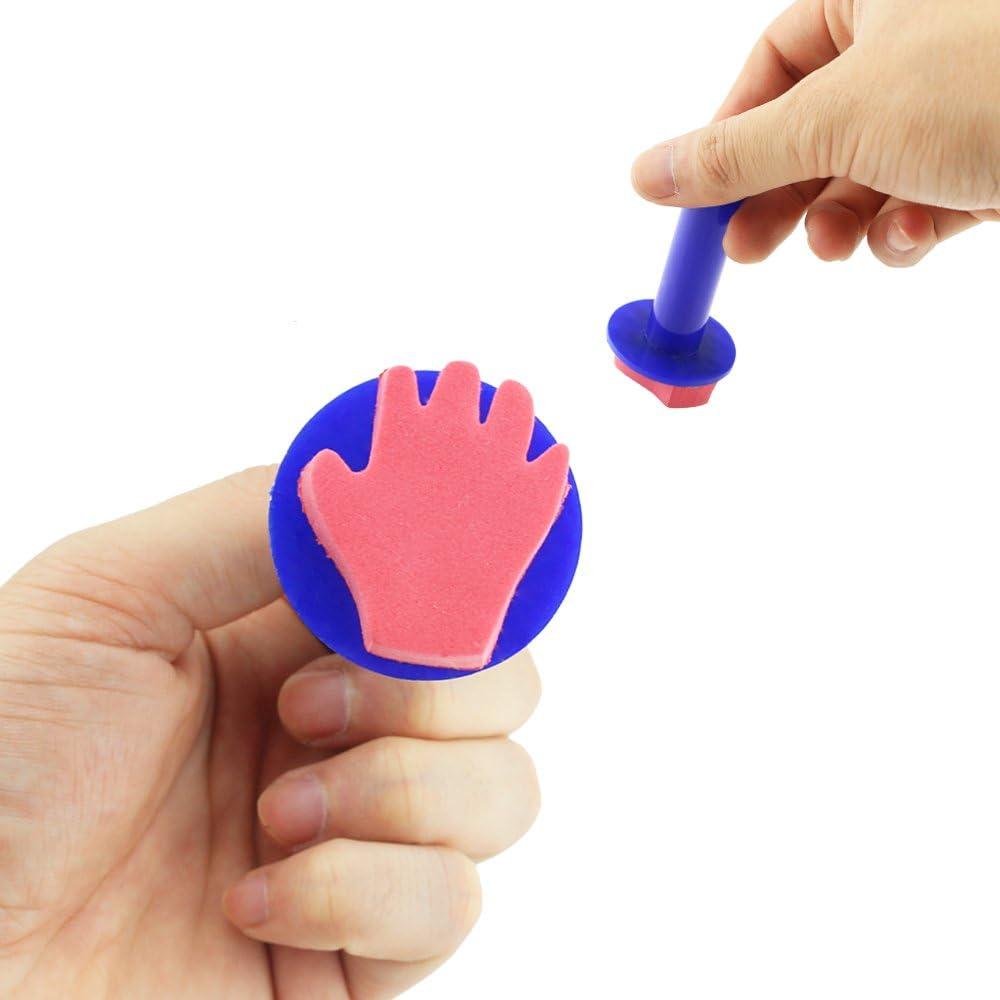 Kuqqi 12pcs Assorted EVA Sponge Painting Stamper Foam Brushes - Ideal ...