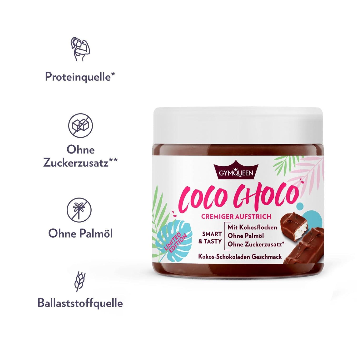 Buy Gym Queen Queenella Coconut Chocolate Spread 250g - Palm Oil Free ...