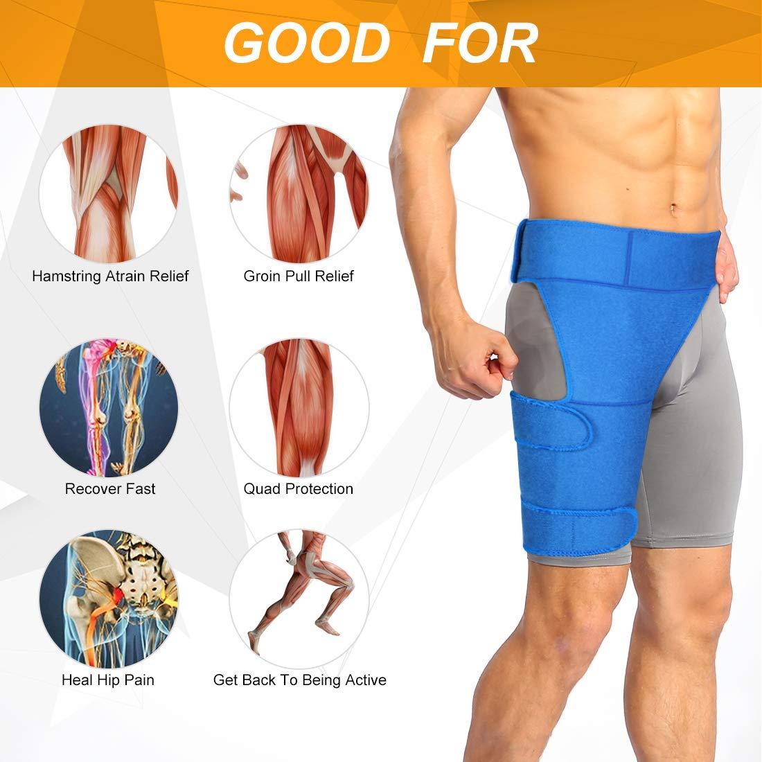 Adjustable Neoprene Groin Support Bandage for Hip and Thigh Pain Relief ...