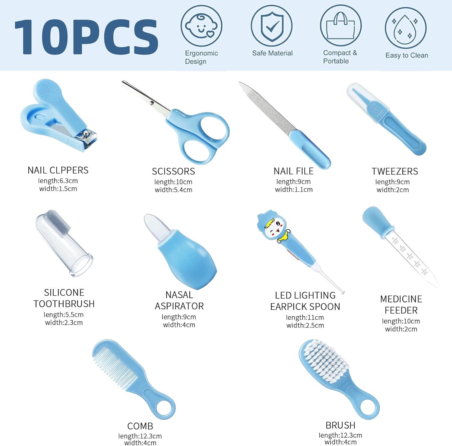RIGHTWELL 10 in 1 Baby Healthcare and Grooming Kit Baby Nail Kit with ...
