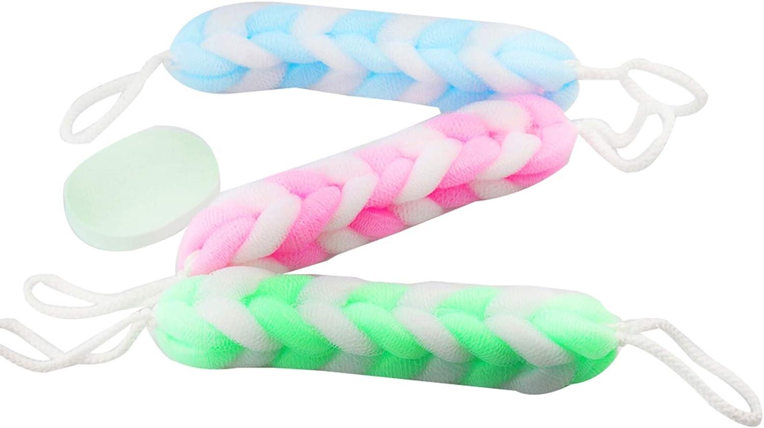 Echolife 3-Piece Mesh Back Scrub Shower Set - Stretchy Net Scrubber ...