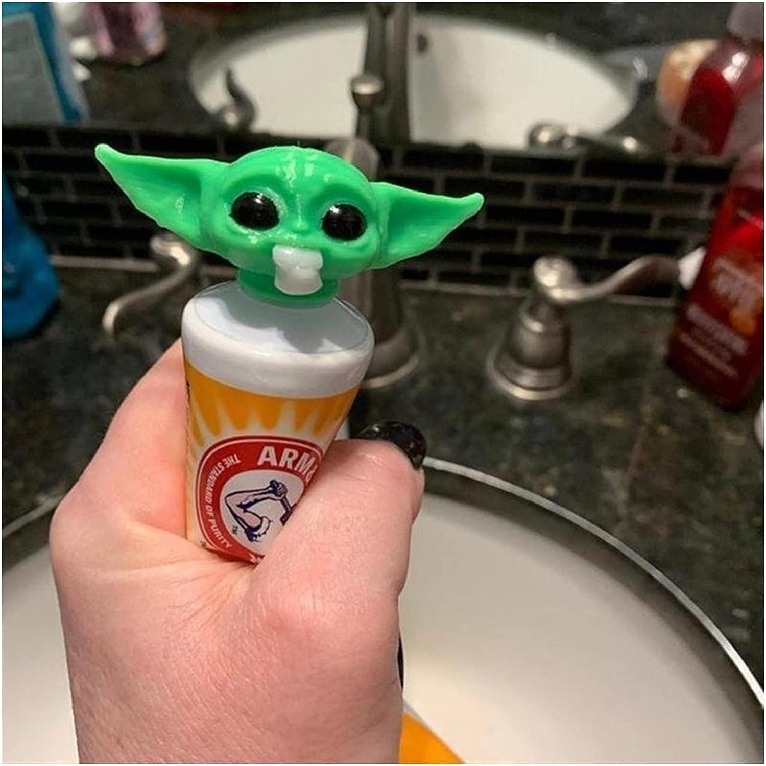 2023 New Baby Yoda Toothpaste Cap Yoda Toothpaste Hat Dispenser Baby ...