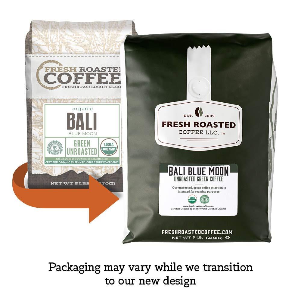 Organic Bali Blue Moon Coffee Beans - 5 lb (Pack of 1) | Freshly ...