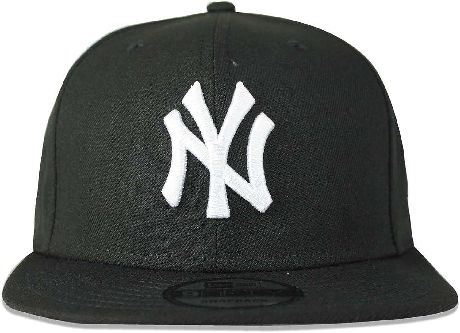 New Era New York Yankees 9Fifty MLB Flat Bill Cap - Black | Adjustable ...