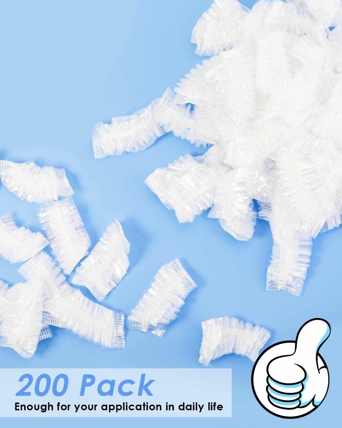 200 Pack Disposable Ear Covers for Shower - Waterproof Plastic Ear ...