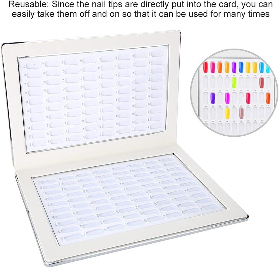 Nail Color Chart Display 160 Slots Nail Gel Color Card Nail Polish ...