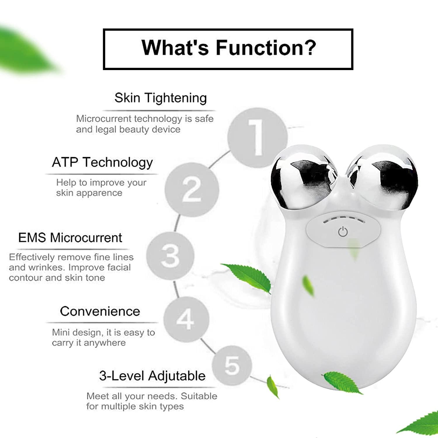 2023 New Microcurrent Face Roller - Lift and Tighten Skin - USB Mini ...
