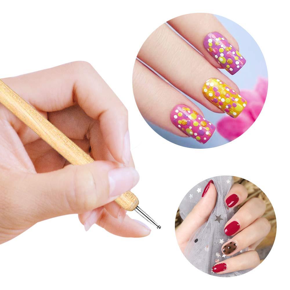 10 pc 2 Way Dotting Pen Set for Nail Art & Painting - Manicure Kit with ...