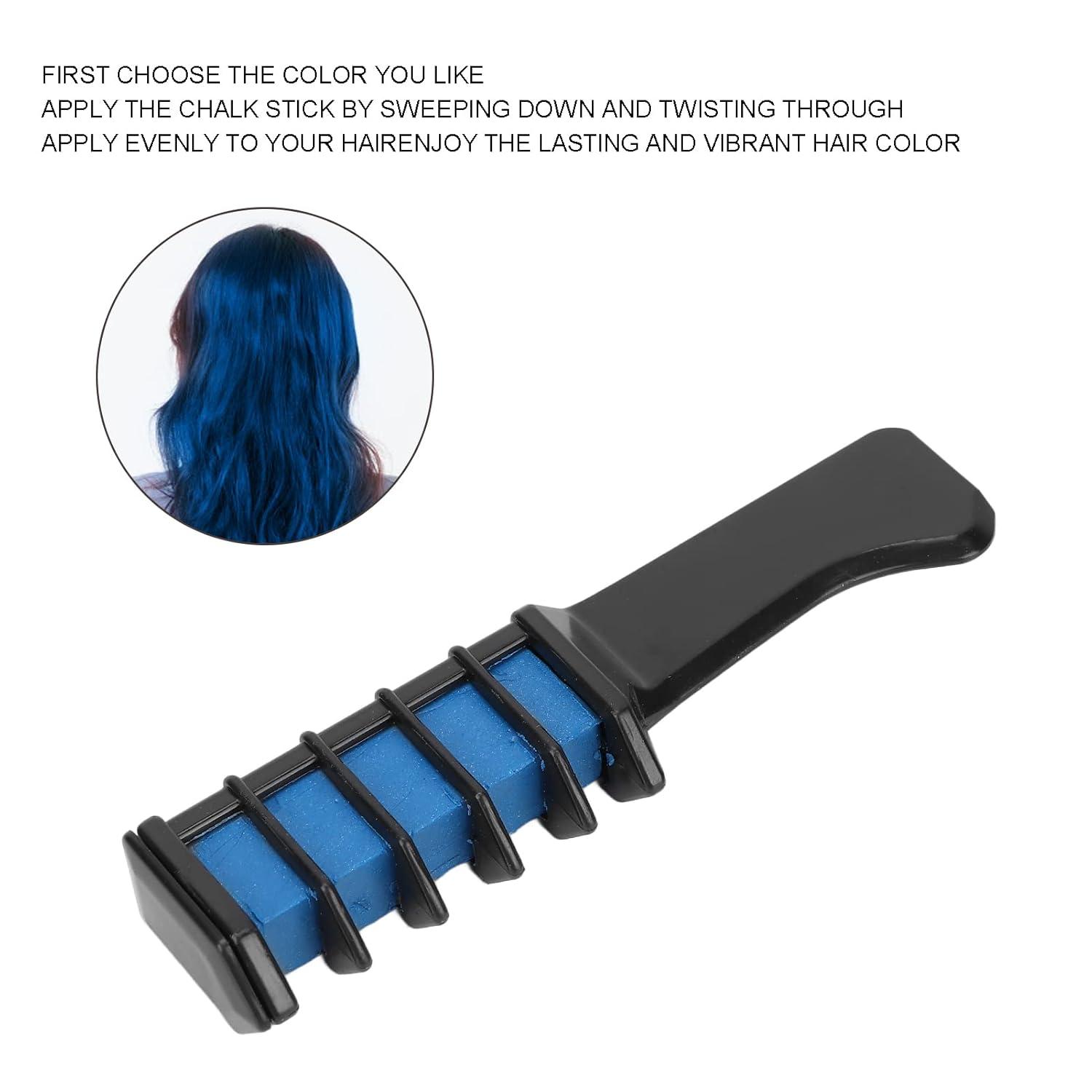 Buy Portable Temporary Hair Color Chamber Comb - Safe & Disposable Blue ...
