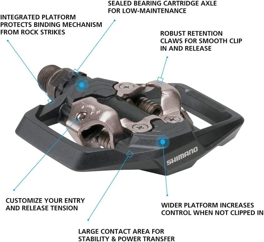 SHIMANO PD-ME700 Black Pedals 9/16 - Lightweight and Durable for ...