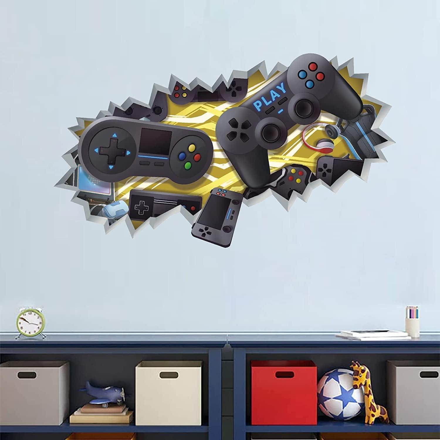 ANHUIB 3D Gamer Wall Stickers for Boys Bedroom - Gaming Decals for ...