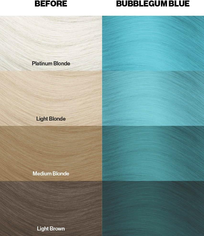 Crazy Color Pastel Bubblegum Blue Semi-Permanent Hair Dye - 200ml ...